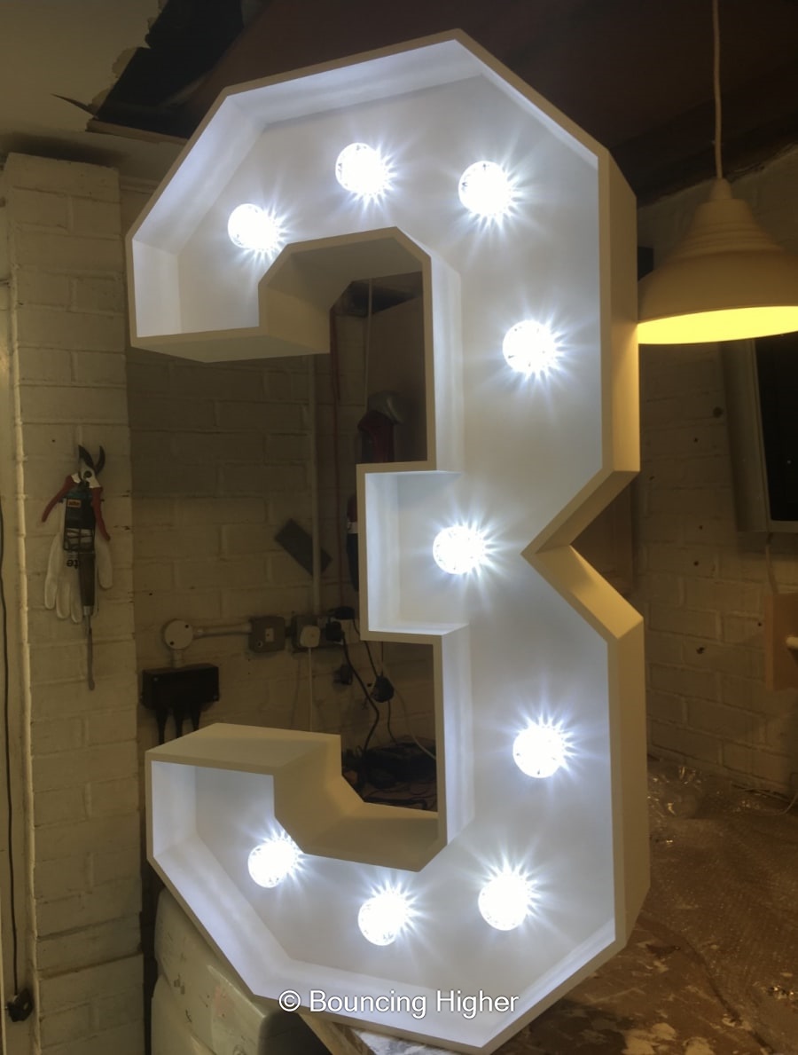 Led Light Up Numbers & Letters - Hire in Kent