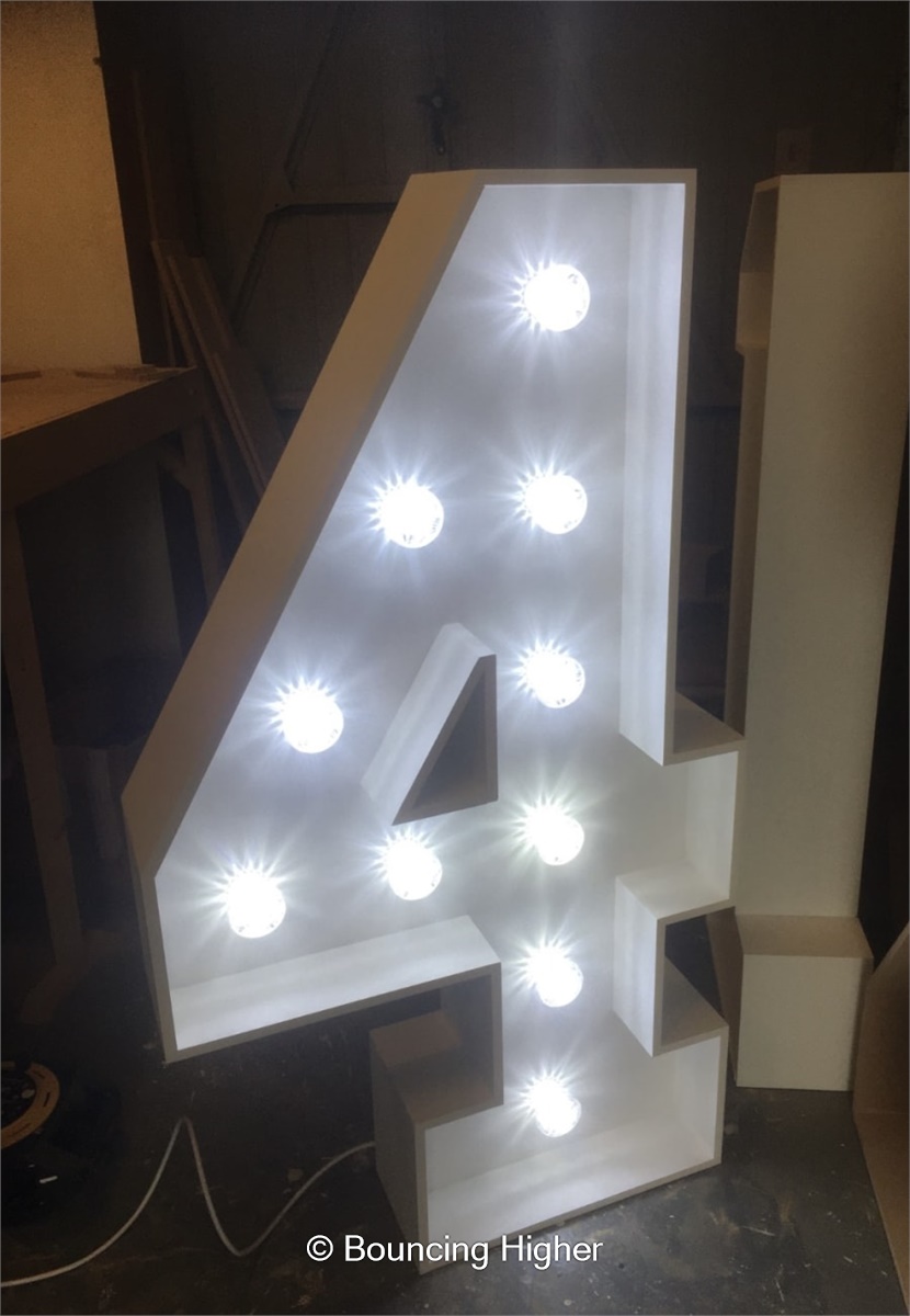 Led Light Up Numbers & Letters - Hire in Kent