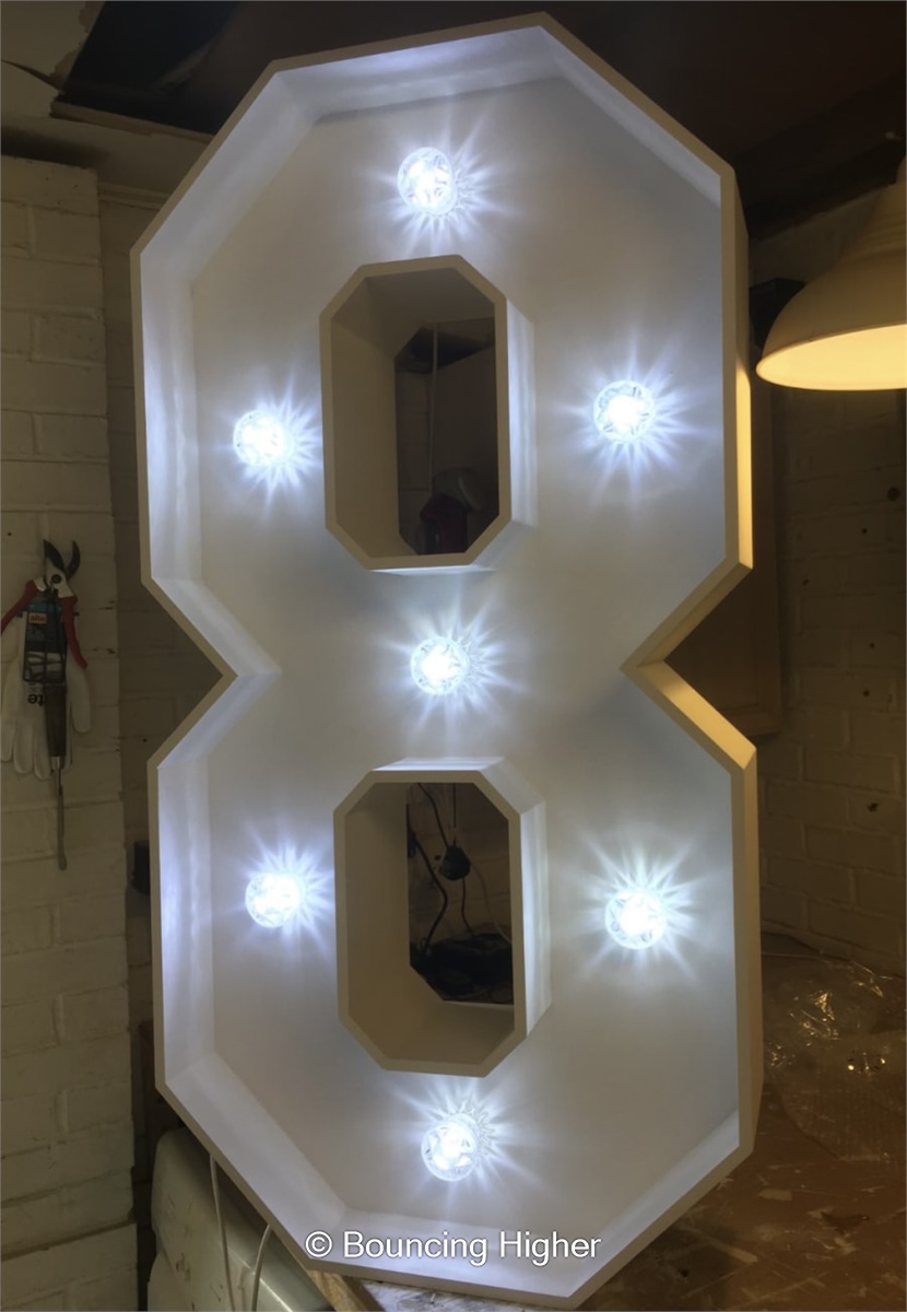 Light Up LED Number 8 - Bouncy Castle and Soft Play Hire in Dartford ...